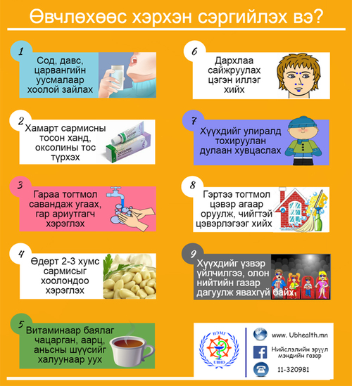 Амьсгалын замын халдварт өвчнөөс урьдчилан сэргийлж дархлаагаа дэмжээрэй